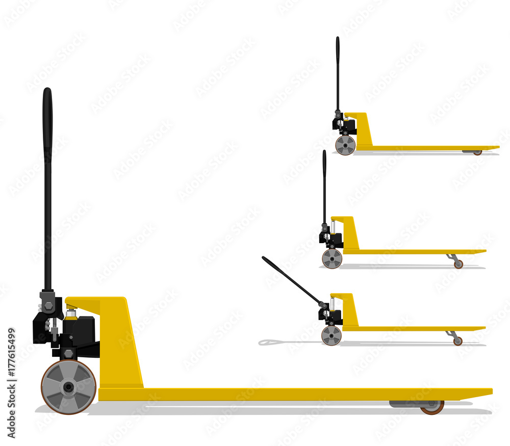 Isolated Pallet truck on transparent background Stock Vector | Adobe Stock