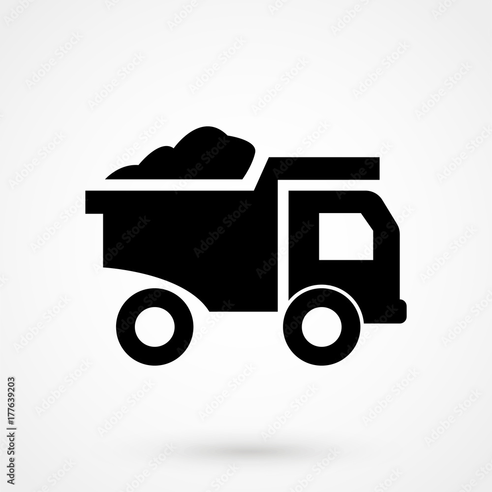 Dump truck icon Stock Vector | Adobe Stock