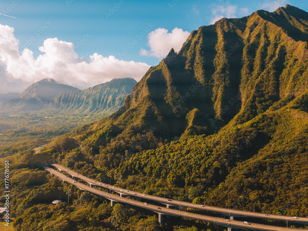 Kualoa Ranch in Oahu, Hawaii. Many famous television shows and movies ...