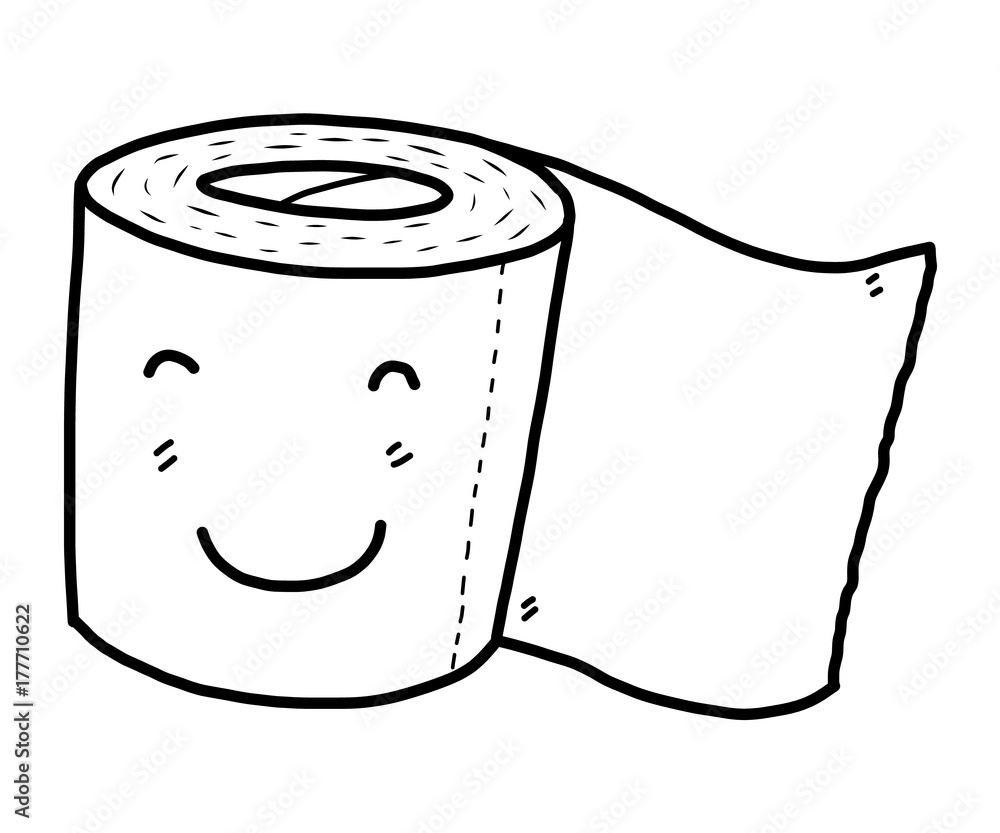 tissue cartoon / vector and illustration, black and white, hand drawn ...