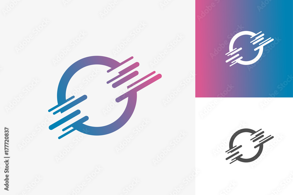 Circle Tech Logo Template Design Stock Vector | Adobe Stock