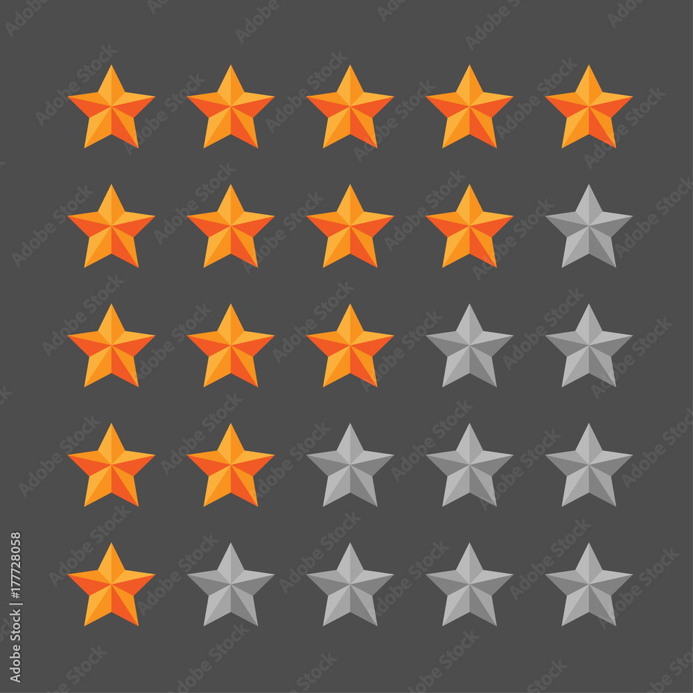 star rating template, graphic element Stock Vector | Adobe Stock