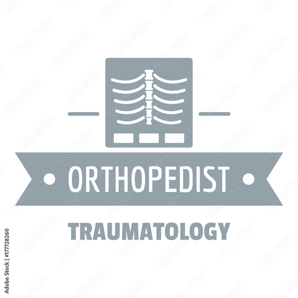 Orthopedic traumatology logo, simple gray style Stock Vector | Adobe Stock