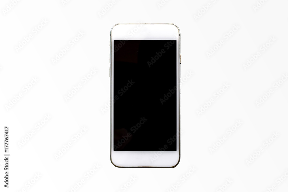 smartphone on white background.using wallpaper for education, business ...