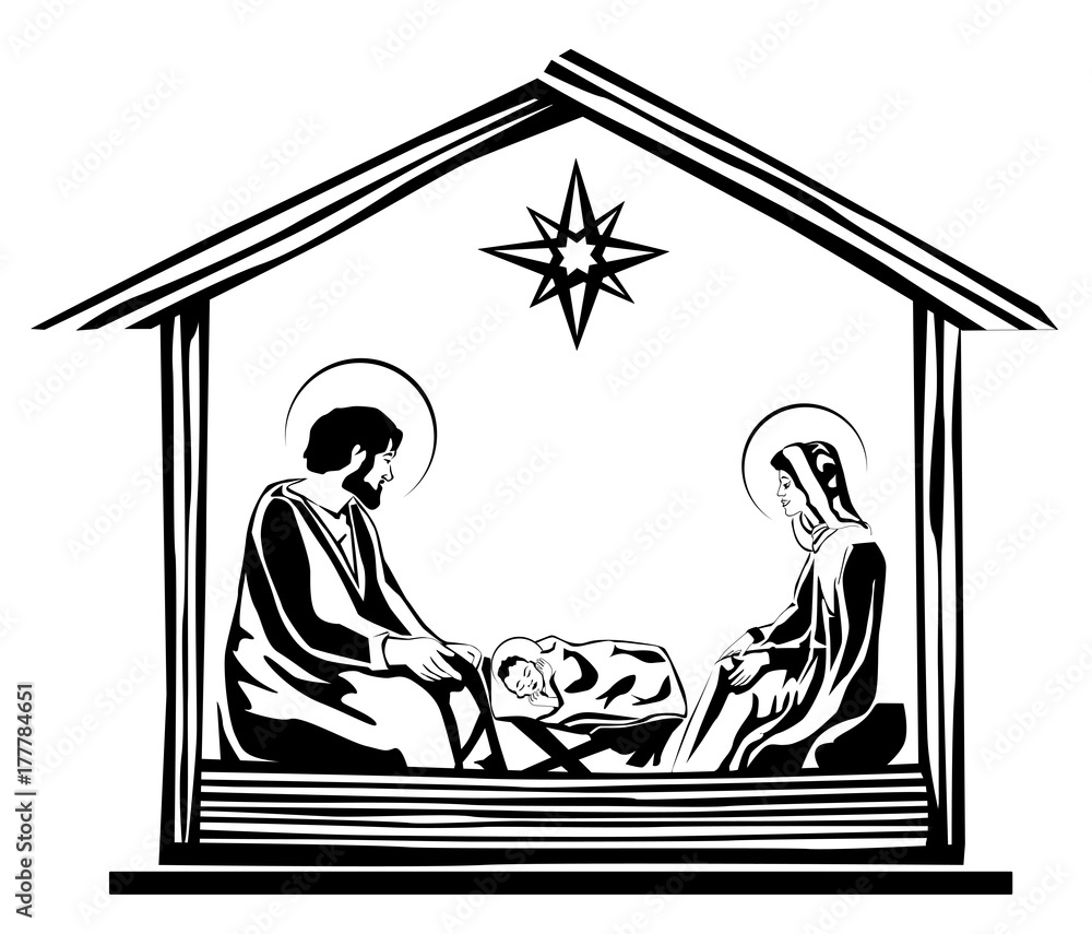 Christmas Nativity Scene vector eps 10 Stock Vector | Adobe Stock