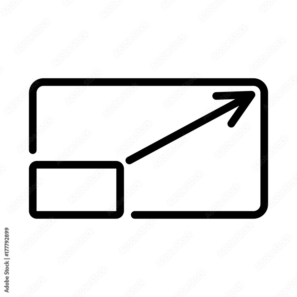 increase size icon Stock Vector | Adobe Stock