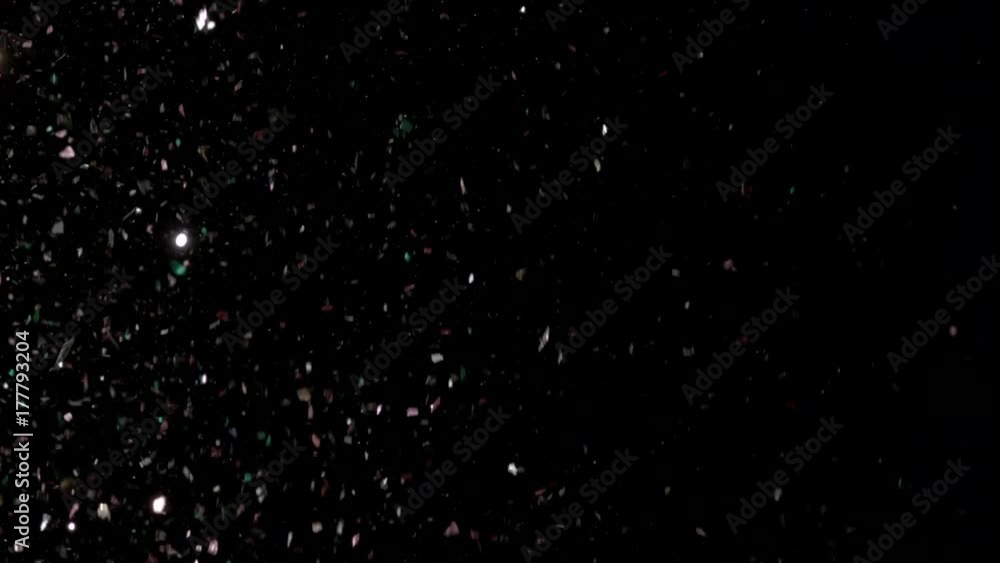 Realistic Glitter Exploding on Black Background. These clips are ...