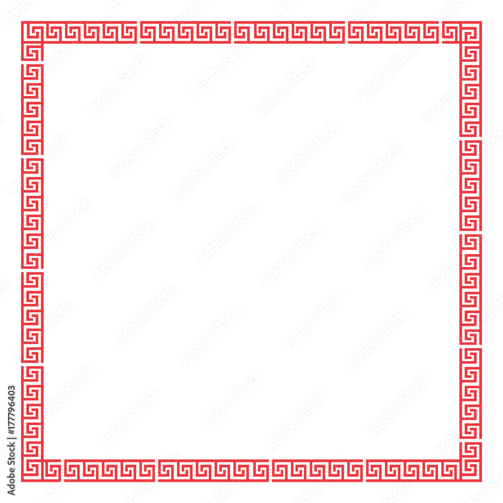 Chinese red frame on white background . vector design Stock Vector ...
