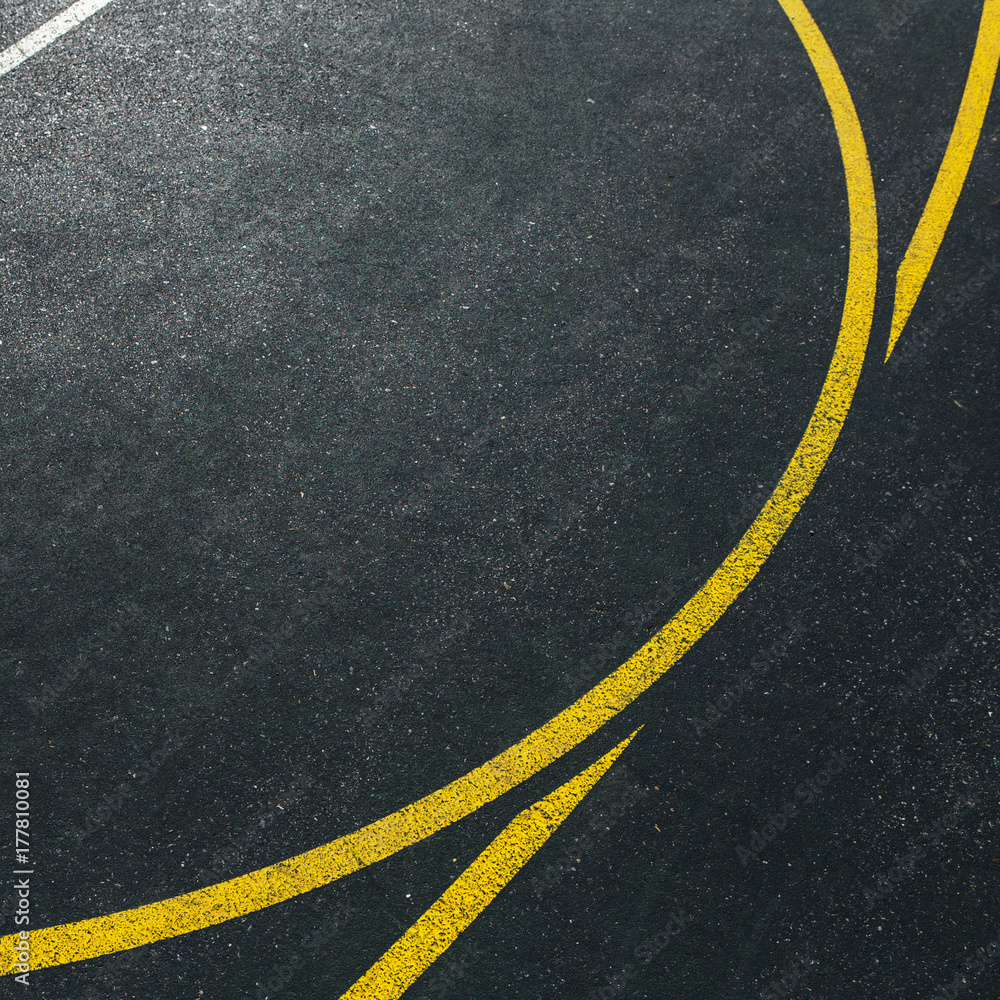 Lines on basketball court, close up Stock Photo | Adobe Stock