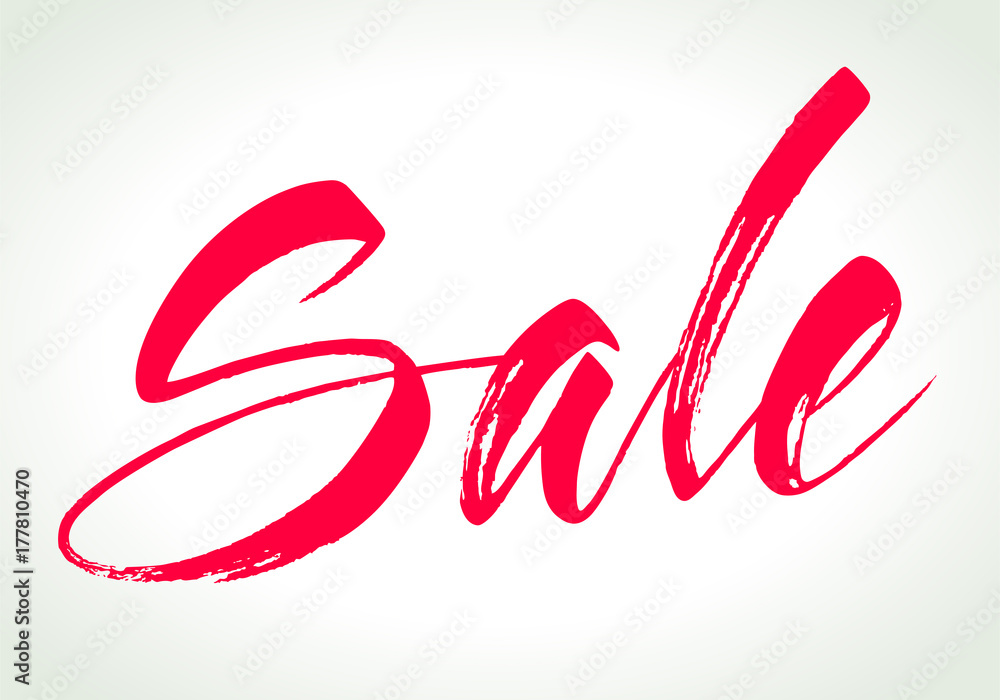 Sale calligraphy background. Hand written letters. Vector illustration ...