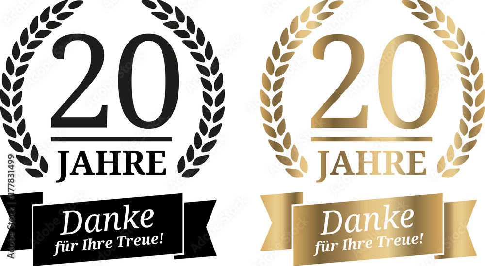 Signet 20 Jahre Danke für Ihre Treue Stock Vector | Adobe Stock