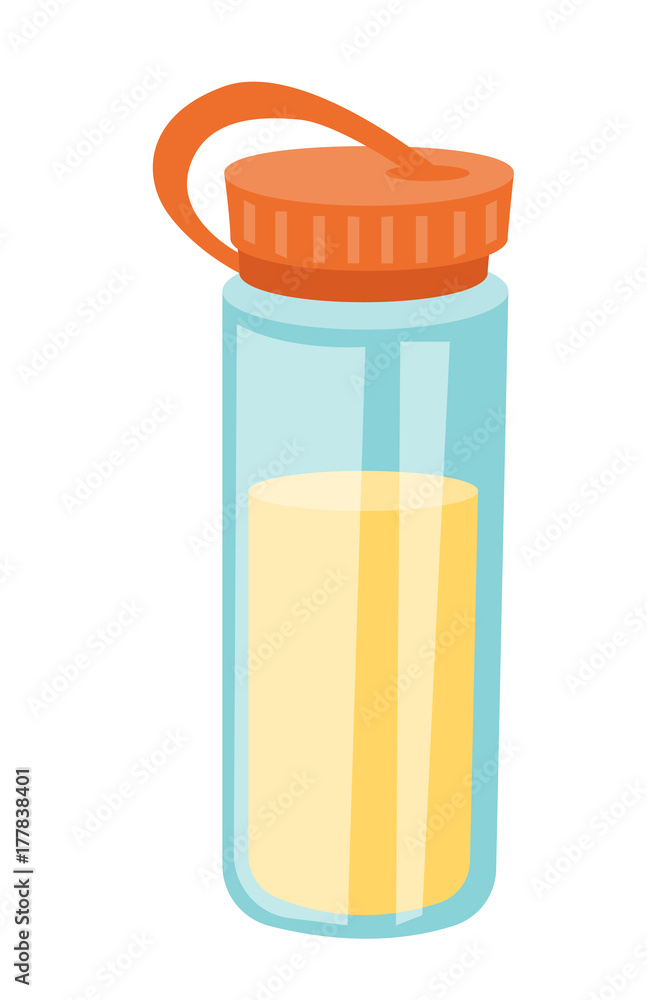 Vettoriale Stock Plastic bottle with whey protein shake. Sport ...