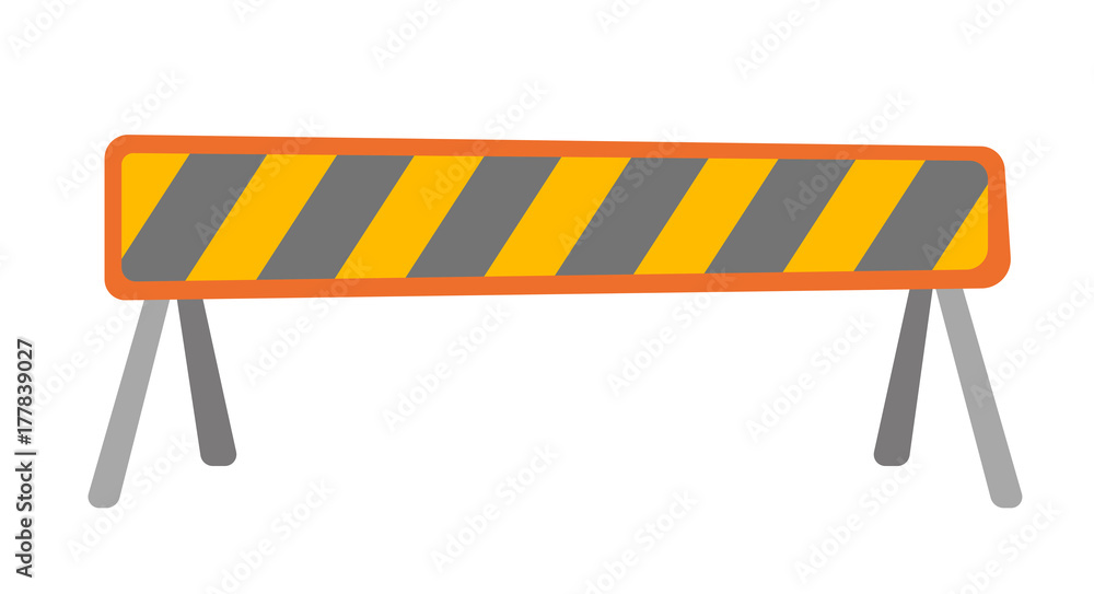 Construction road sign vector cartoon illustration isolated on white ...
