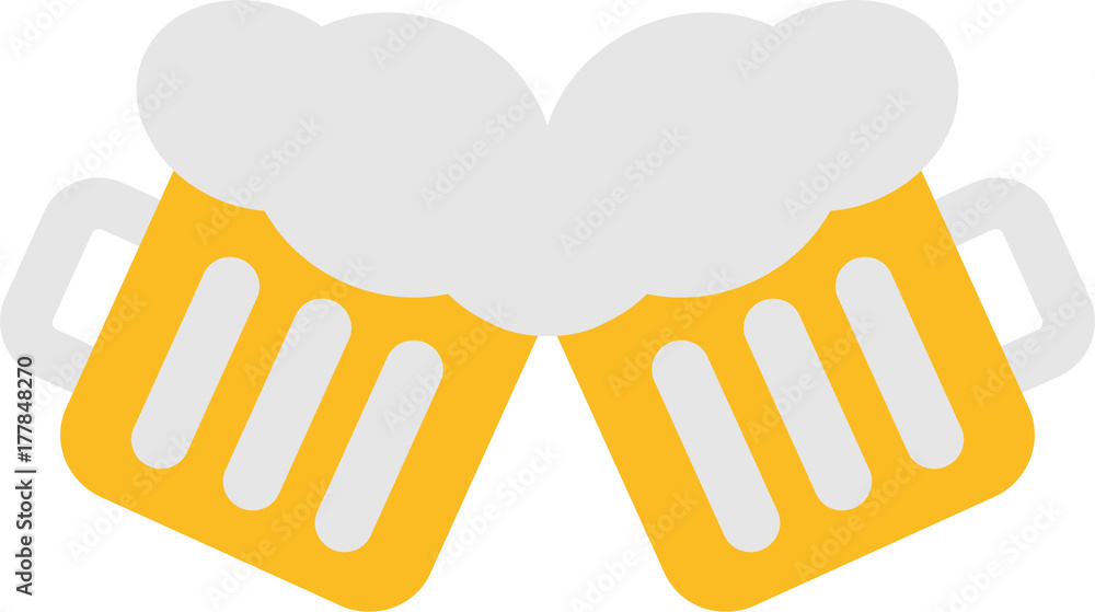 anstoßen 2 freunde team paar duo logo design bier krug oktoberfest ...