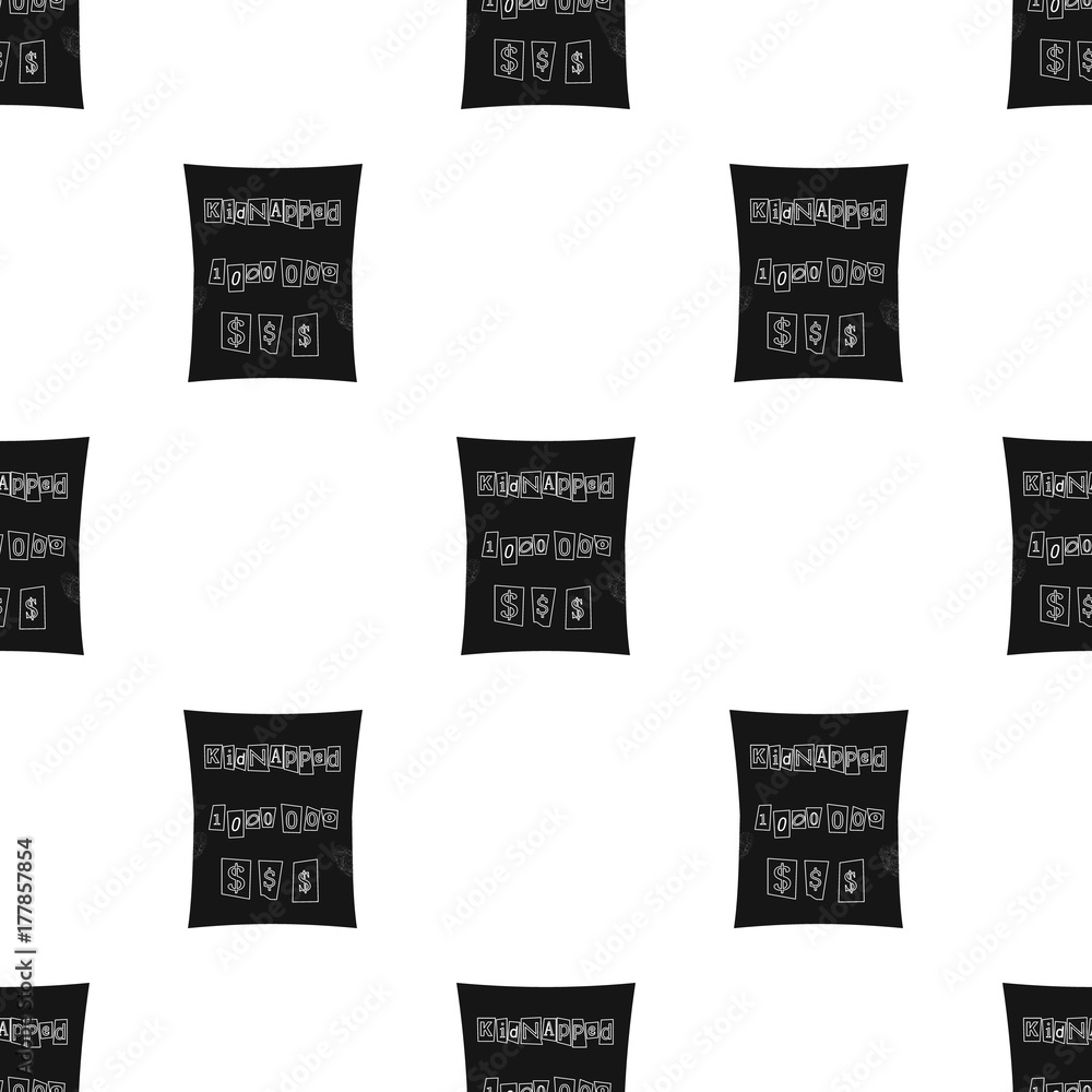 Abduction and ransom, criminal demand on the sheet. Kidnapping. single ...