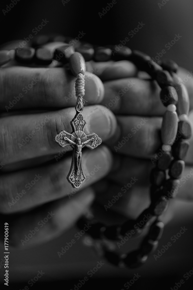 Hand Holding Rosary Stock Photo | Adobe Stock