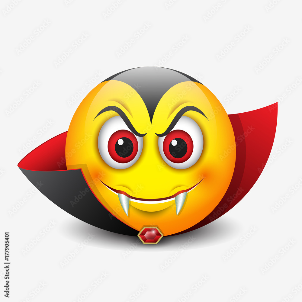 Vampire emoticon, emoji Stock Vector | Adobe Stock