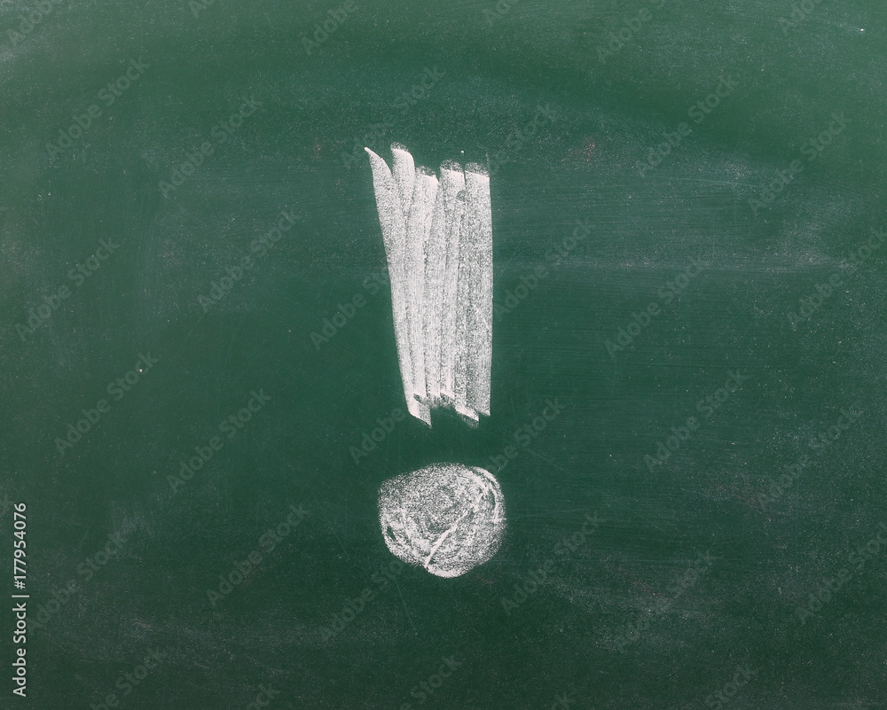 Exclamation mark on chalkboard, blackboard texture Stock Photo | Adobe ...
