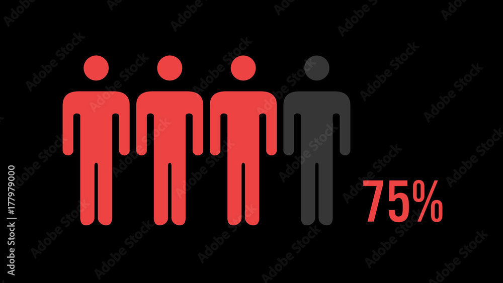 People Percentage Infographic Chart Stock Template | Adobe Stock