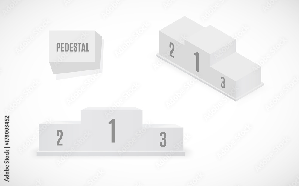 Sport winner podiums set. Isometric and 2d illustration Stock Vector ...