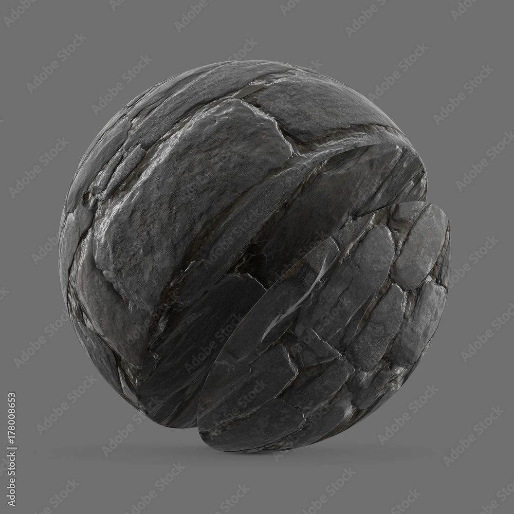 Drying grey stone wall Stock 3D asset | Adobe Stock