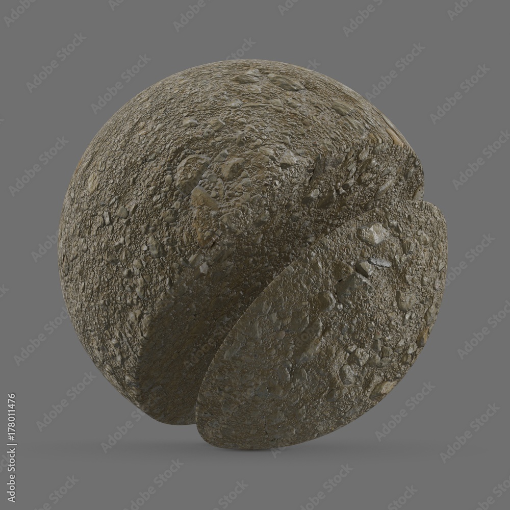 Rocky and sandy ground Stock 3D asset | Adobe Stock