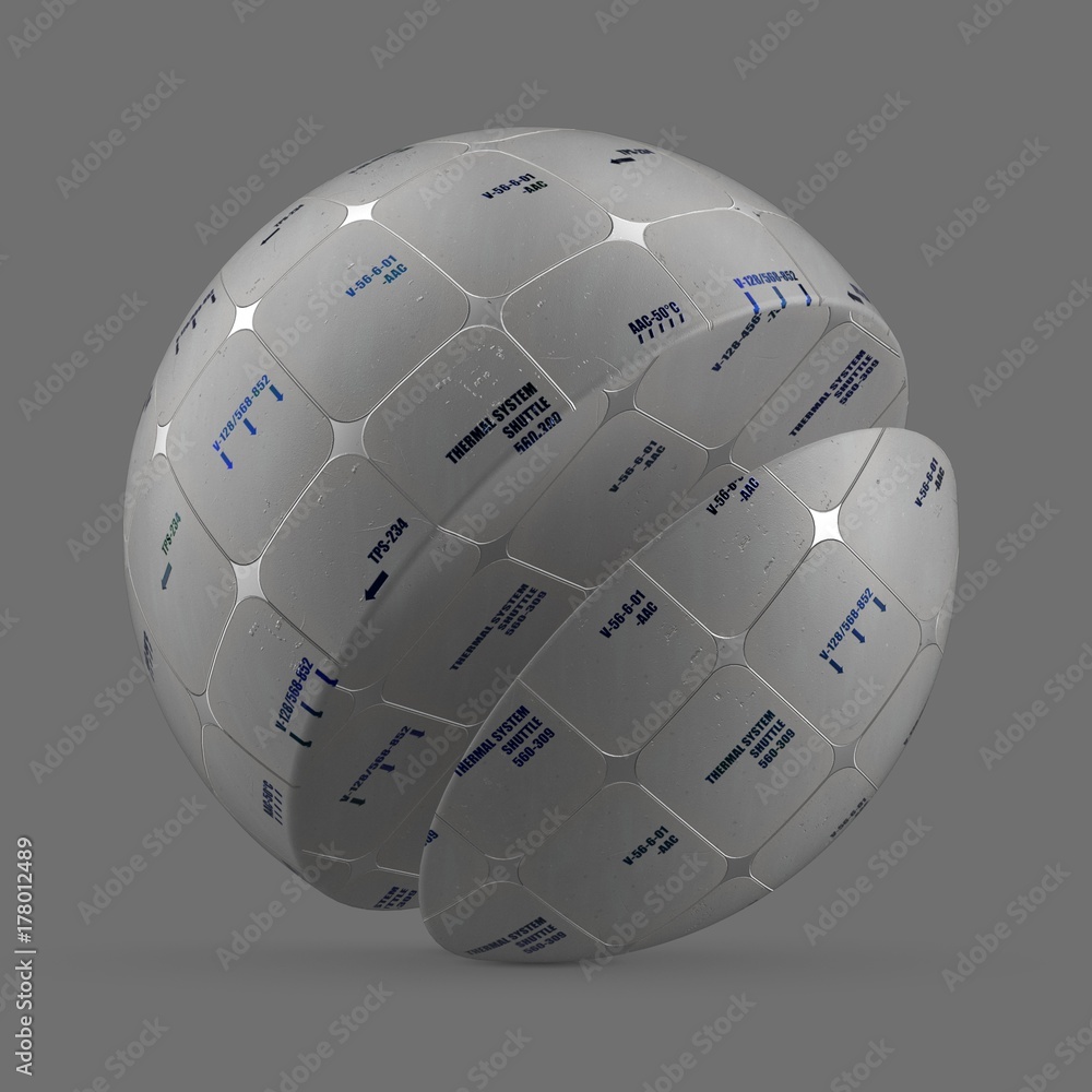 White space shuttle tiles Stock 3D asset | Adobe Stock