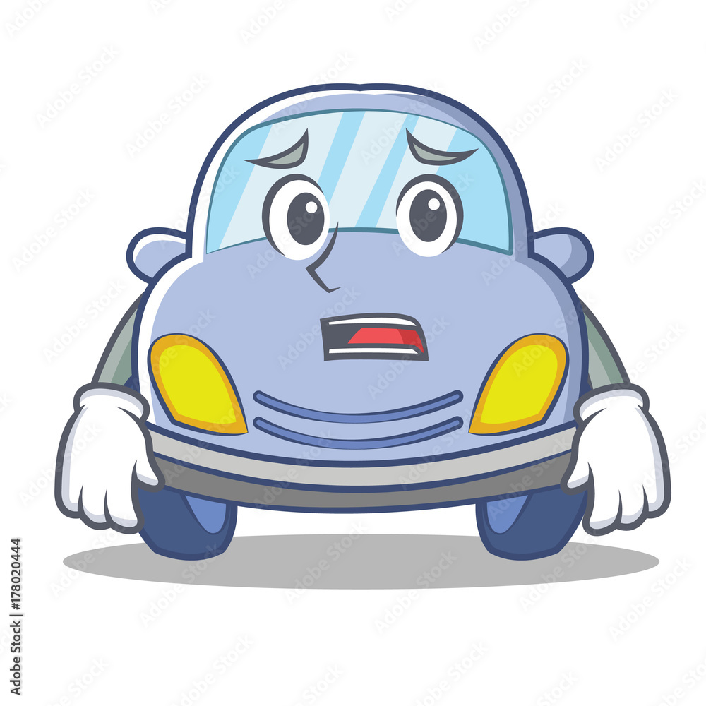 Afraid cute car character cartoon Stock Vector | Adobe Stock