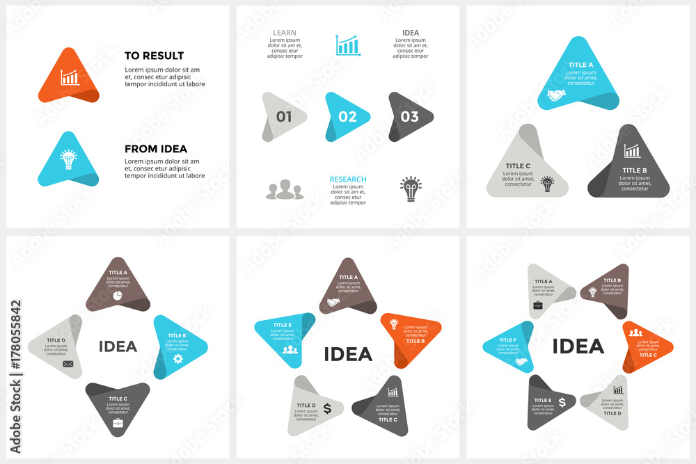 Vector circle arrows infographic, cycle diagram, timeline graph ...