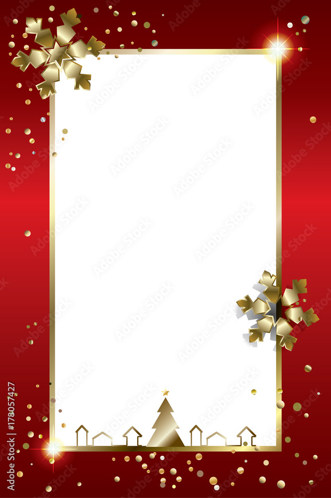 Red And Gold Christmas Border
