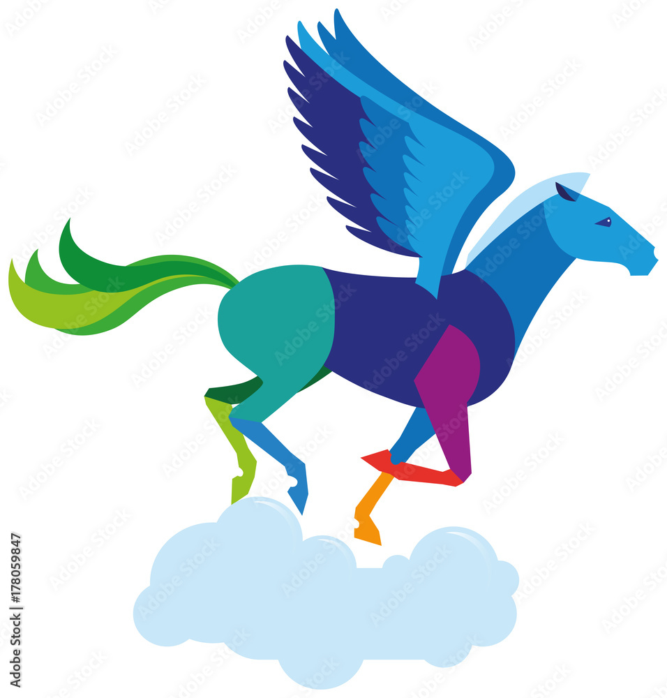 Pegasus is a horse with wings character of ancient Greek mythology ...