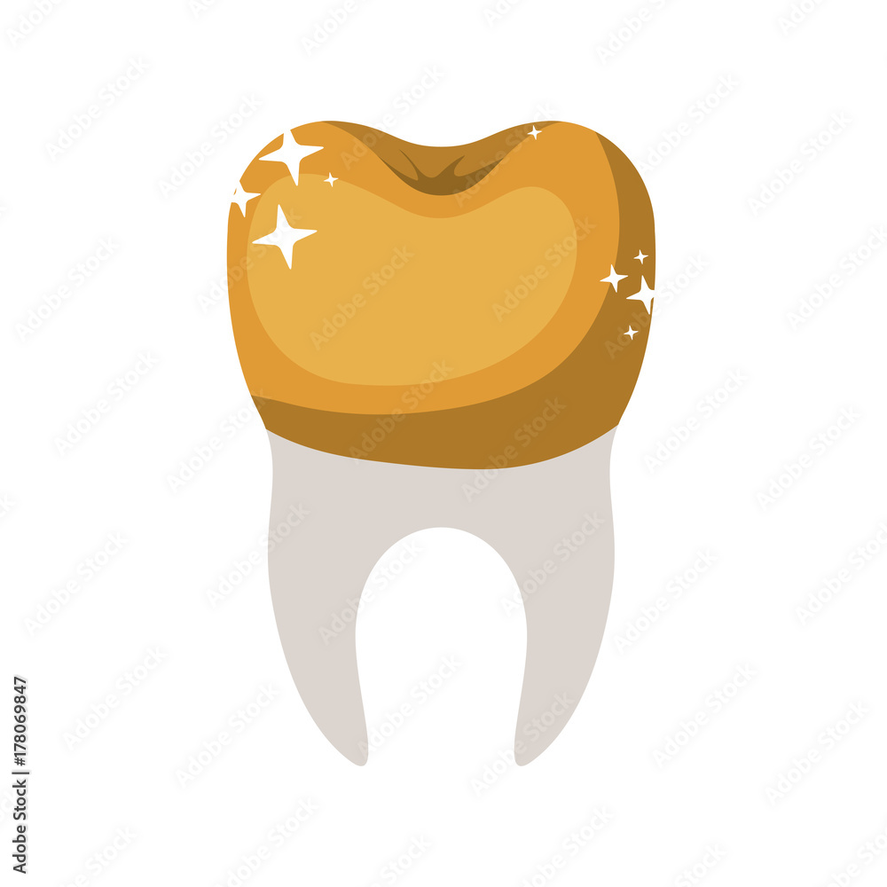 Gold Crown Tooth Drawing