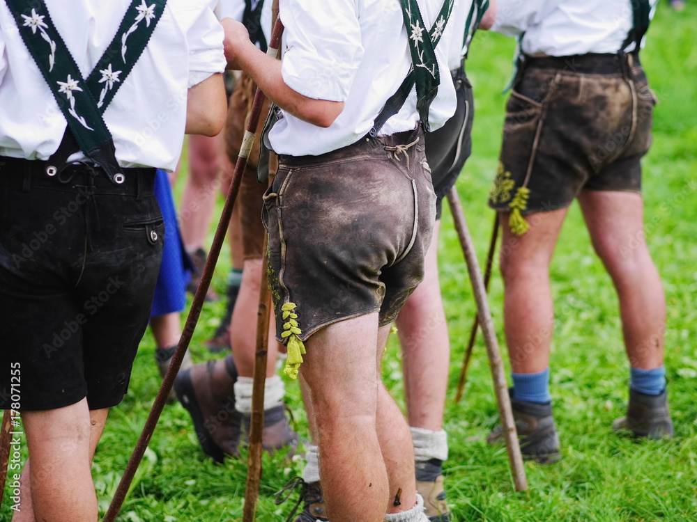 Bavarian Cowboys at Almabtrieb Stock Photo | Adobe Stock