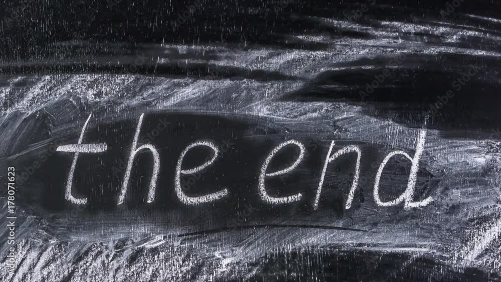 Stop motion animation of hand drawing scribble and lettering The End on ...