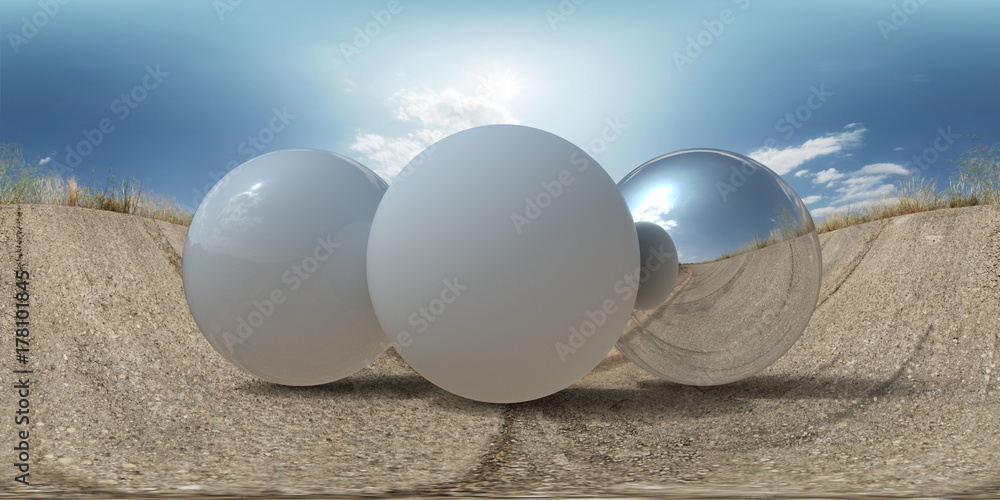 Dry concrete ravine Stock 3D asset | Adobe Stock