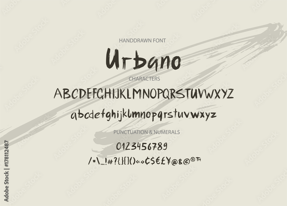 Handwritten Brush font. Hand drawn brush style modern calligraphy ...