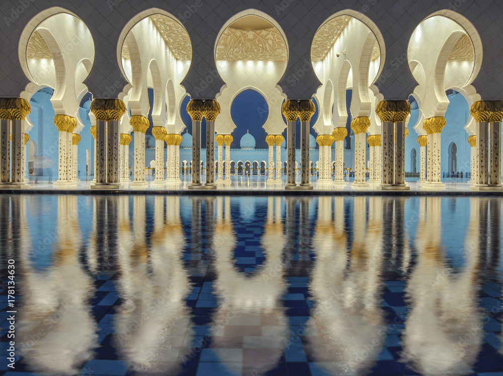 Pillars of the Grand Mosque Stock Photo | Adobe Stock