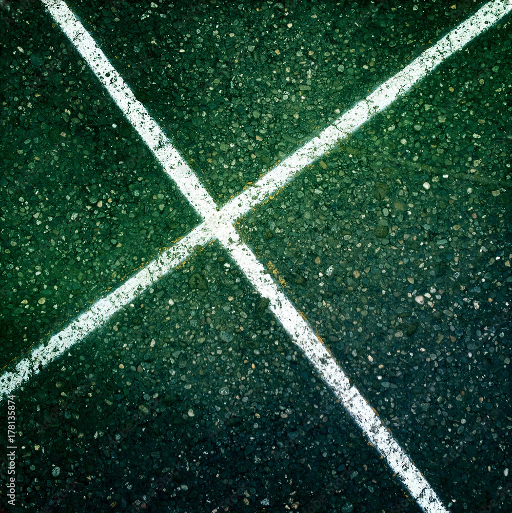 Painted white lines on street Stock Photo | Adobe Stock
