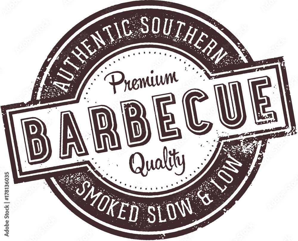 Vintage Barbecue BBQ Restaurant Sign Stock Vector | Adobe Stock