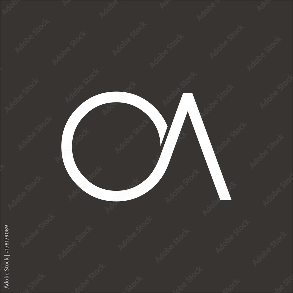 OA logo letter design template vector Stock Vector | Adobe Stock
