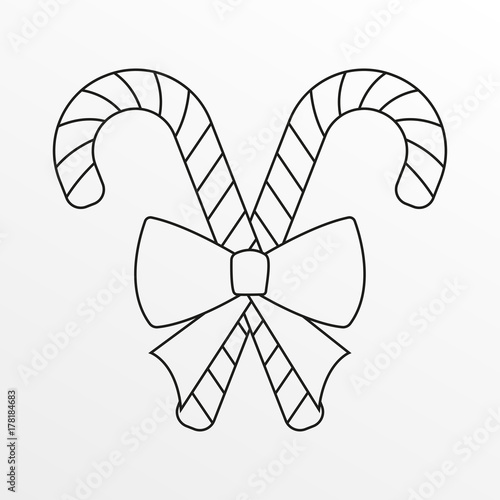 Christmas Candy Clip Art Black And White