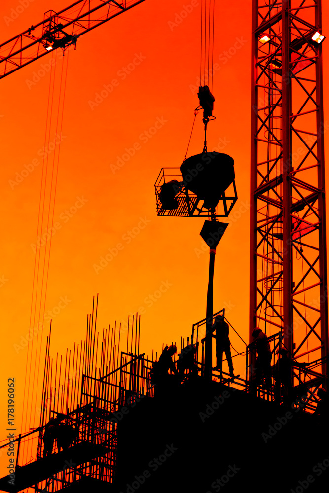 Construction worker working on a construction site,for construction ...