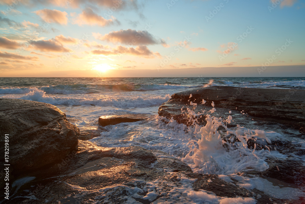 On the shore of the Caspian Sea/ The Caspian Sea is the largest ...