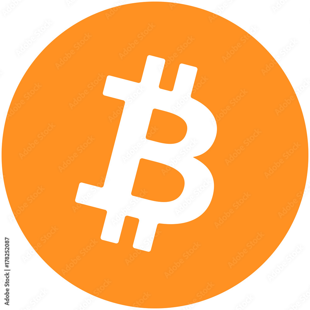 Bitcoin flat icon isolated on white background for using in web ...