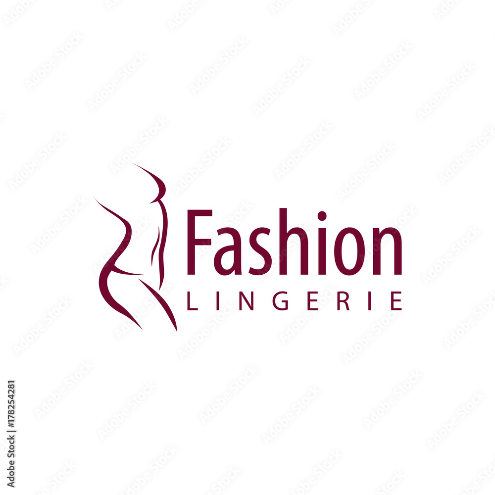 Plus size woman vector logo concept. Curvy lines, stylish design. Can ...