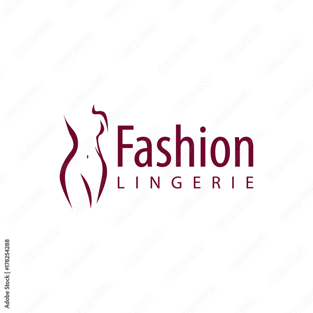 Plus size woman vector logo concept. Curvy lines, stylish design. Can ...