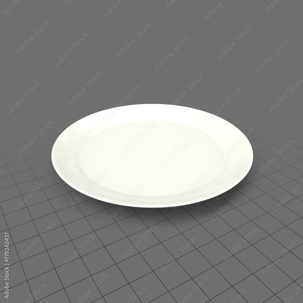 Round serving plate Stock 3D asset | Adobe Stock