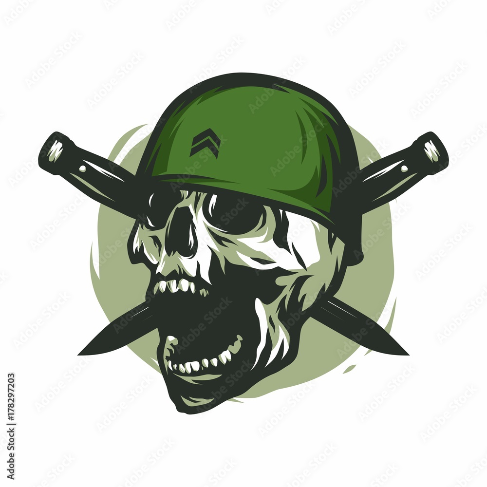 Army Skull Vector