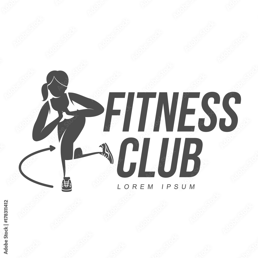 Aerobic workout logo Stock Vector | Adobe Stock