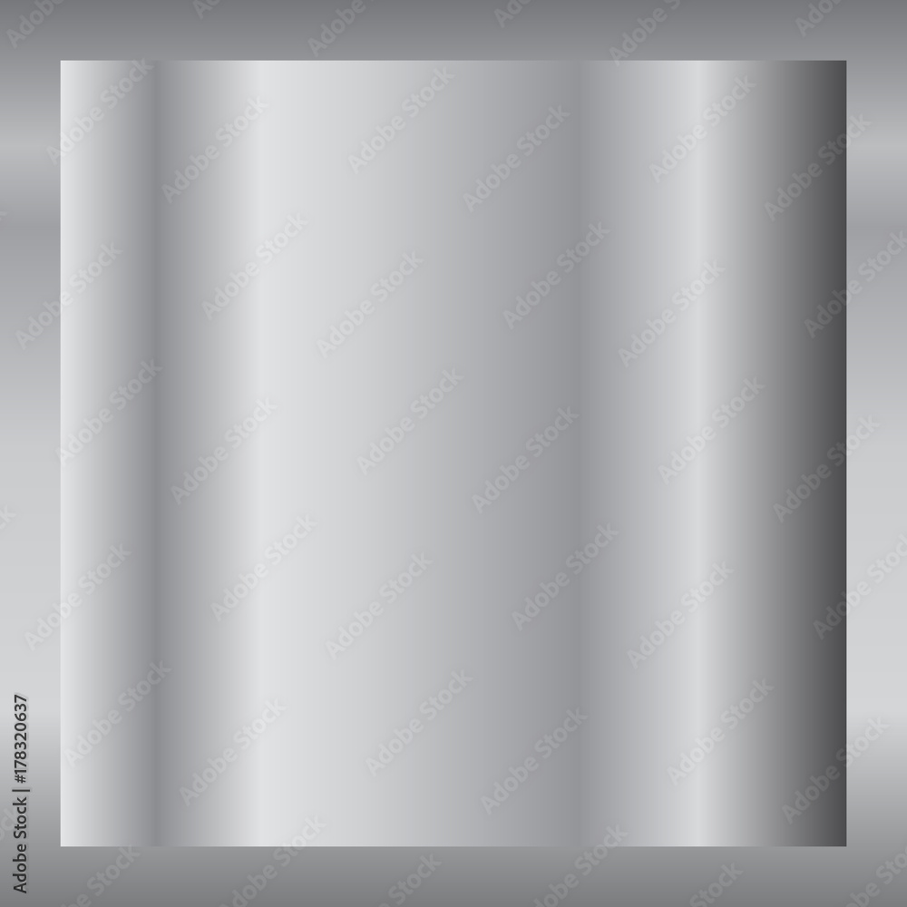 Silver gradient background. Silver design texture for ribbon, frame, banner. Abstract silver ...